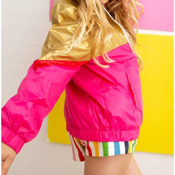 YPORQUE | Jackets & Coats | New Yporque Gold Light Jacket In Gold Pink ...